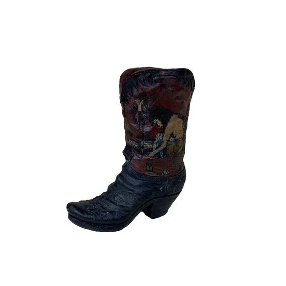 Unbranded | Accents | Vtg Miniature Ceramicresin Cowboy Boot Shoe ...